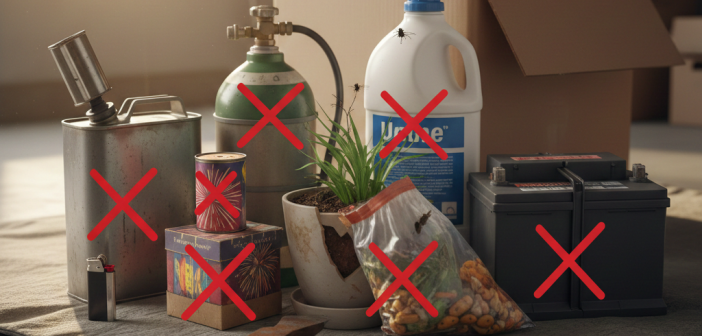 What Not to Pack When Moving (Items Movers Won’t Take)